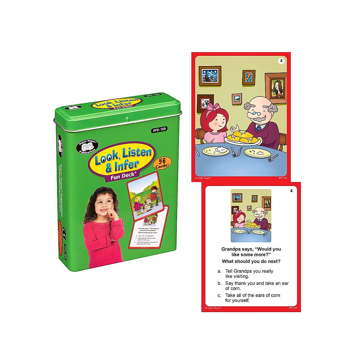 Super Duper Publications | Look, Listen & Infer Fun Deck Flash Cards | Educational Learning Resource for Children