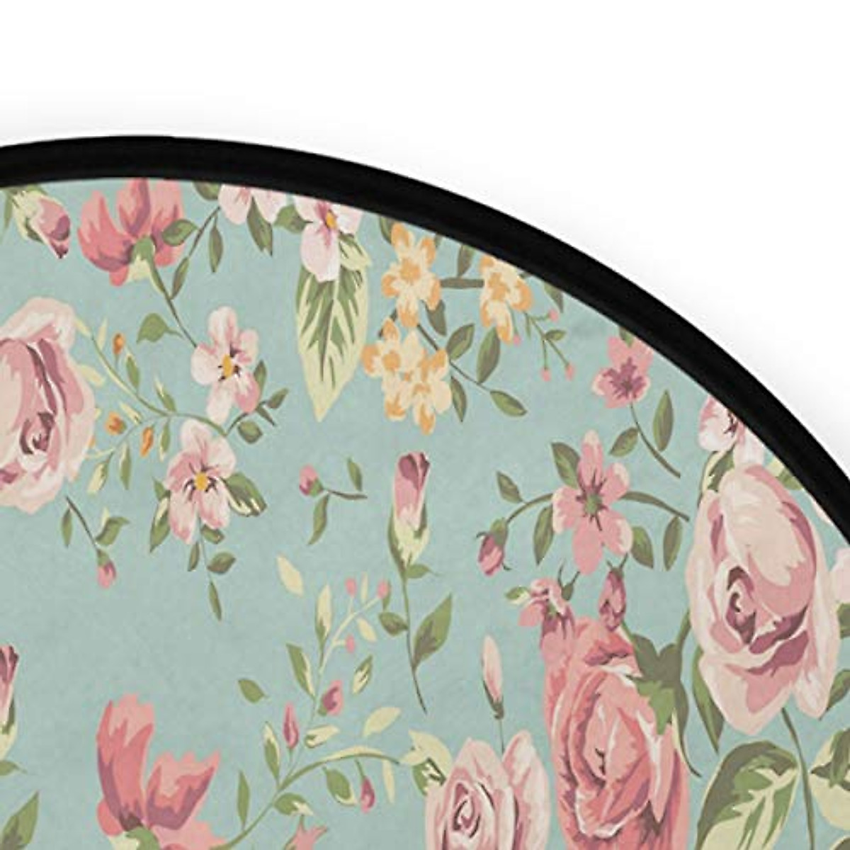 ALAZA Flower Classic Vintage Round Area Rug for Living Room Bedroom 3' Diameter(92 cm)