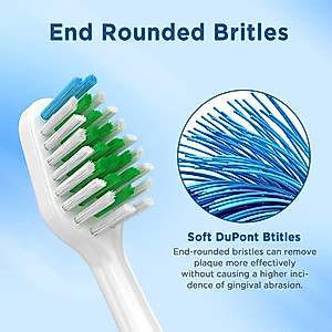 Replacement Brush Heads with Covers for AquaSonic Duo, 4 White & 4 Black Toothbrush Heads