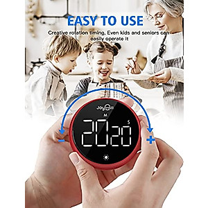 Revolutionary Digital Kitchen Timer: Large LED Display, 3 Volume Levels, Magnetic & Portable - Ideal for Cooking, Teaching, Fitness, & More!(Black)