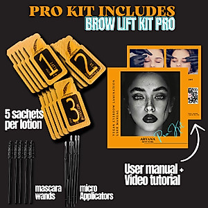 ARYANA NEW YORK Eyebrow Lamination Kit - At Home DIY and Salon Use brow perm for Fuller Eyebrows Instant Lift - Professional Brow Sachet Series