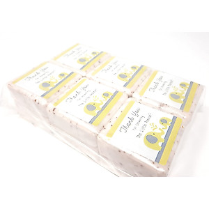 Botanical Bars 12 Yellow and Grey Elephant Thank You Soap Favors - 1.5oz Soap Favors - Gender Neutral Baby Shower Favors - Elephant Baby Shower Favors