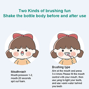 Foam Toothpaste with Fluoride Free Formula, Foaming Toothpaste for U-Shaped Electric Toothbrushes, Whitening Tooth Foam Toothpaste for Kids and Adults, 50ml*2