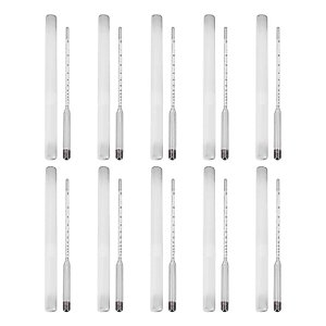 "10Pcs Home Brewing Kit - Hydrometer Glass Beer and Wine Tester Set with 0-100 Measuring Range - Perfect for Novice and Expert Brewers!"