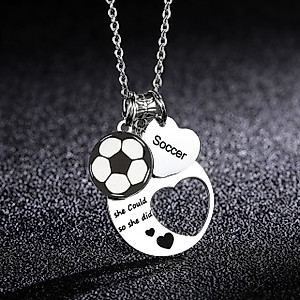 FYXYZ Soccer Necklace Soccer gifts for Women Sports Fan Jewelry Gift for Soccer Player