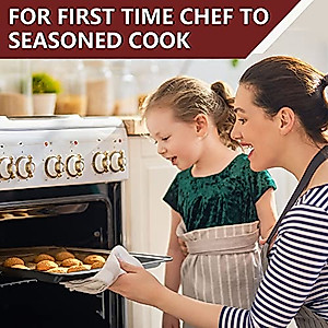 LINKLIFE Non Stick Baking Pans Set 5+1 Piece, Carbon Steel Bakeware Sets w/Oven Mat, Square Cake Pan, Cookie Sheet, Deep Roasting Pan, XL Cup Muffin, Deep Roasting Pan, Loaf Box