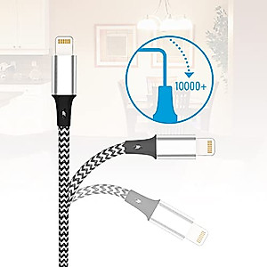 LTDNB [MFi Certified iPhone Charger Cable 3Pack[3/3/6ft] Fast Charging Lightning Cable Compatible iPhone 12/11Pro Max/11Pro/11/XS/Max/XR/X/8/8P/7and More-Black&White