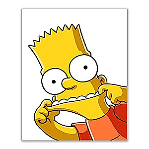 Simpsons Poster Prints - Set of 6 (8 inches x 10 inches) Movie Poster Prints - Bart Homer Marge Lisa Maggie
