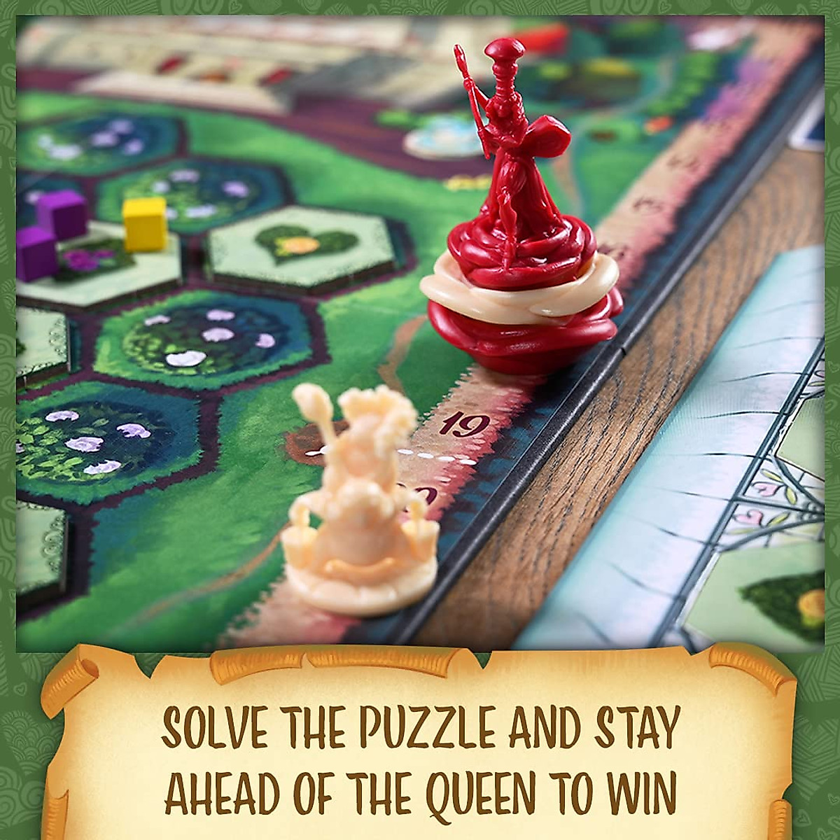 North Star Games - Paint The Roses Board Game - Alice in Wonderland Strategy Puzzle Board Game - 2 to 5 Players - Average Playtime 60 Minutes