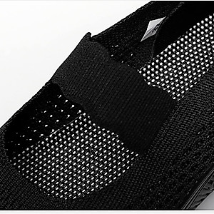 Veroders Women's Working Nurse Shoes Platform Walking Sneakers Wedges Orthotic 2165Black 37