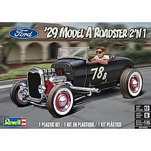 Revell 85-4463 1929 Model A Roadster 1:25 Scale 149-Piece Skill Level 5 Model Car Building Kit