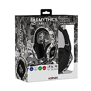 Konix Drakkar Ares Camo - Wired Gaming Headset with Microphone - 3.5 mm Jack - High Audio Quality - Headset with Flexible Microphone - Comfortable and Insulating Pads