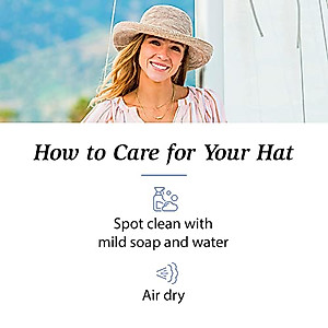 Wallaroo Hat Company Women’s Victoria Sun Hat – Packable Design and Adjustable Sizing for Medium Crown Sizes – Chic Style for Garden Parties, Beach Getaways and Outdoor Events (Mixed Camel)