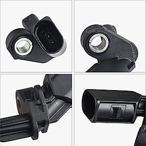 WMPHE 2 Pcs Rear ABS Wheel Speed Sensor Compatible with Audi TT, VW Amarok Beetle Bora CC Golf GTI Jetta Passat Rabbit, Seat Leon, Porsche Carrera GT, Replacement for 1K0927807, 1K0927808