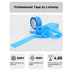 Lichamp Blue Painters Tape, 1 Pack 1.9 inch by 55 Yards Paper Tape, Blue Masking Tape for Crafts Arts