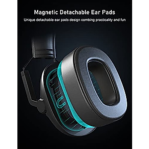 SENZER SG500 Surround Sound Pro Gaming Headset with Noise Cancelling Microphone - Detachable Memory Foam Ear Pads - Portable Foldable Headphones for PC, PS4, PS5, Xbox One, Switch - Black