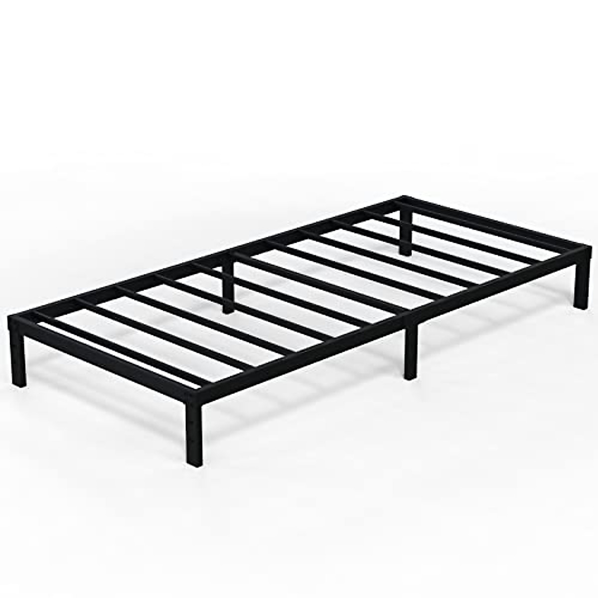 EMODA 10 Inch Twin Bed Frames No Box Spring Needed, Heavy Duty Metal Twin Platform Bed Frame, Noise Free, Easy Assembly, Black