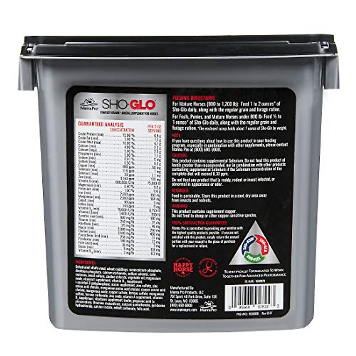 Manna Pro Sho-Glo Supplement for Horses | Complete Vitamin & Mineral Supplement for Healthy Skin & Coat | 5 Pounds