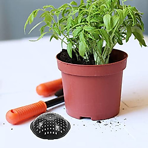 HANABASS 50pcs Plastic Flowerpot Hole Mesh Pad Bonsai Pot Bottom Grid Mat Planter Drainage Gasket Soil Loss Breathable Gasket Drainage Netting for Bonsai