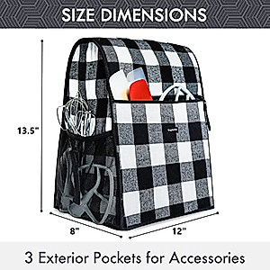 BAGSPRITE Stand Mixer Dust Cover Compatible with KitchenAid Bowl Lift 4.5-5 Quart, Cover Pockets for Stand Mixer Accessories