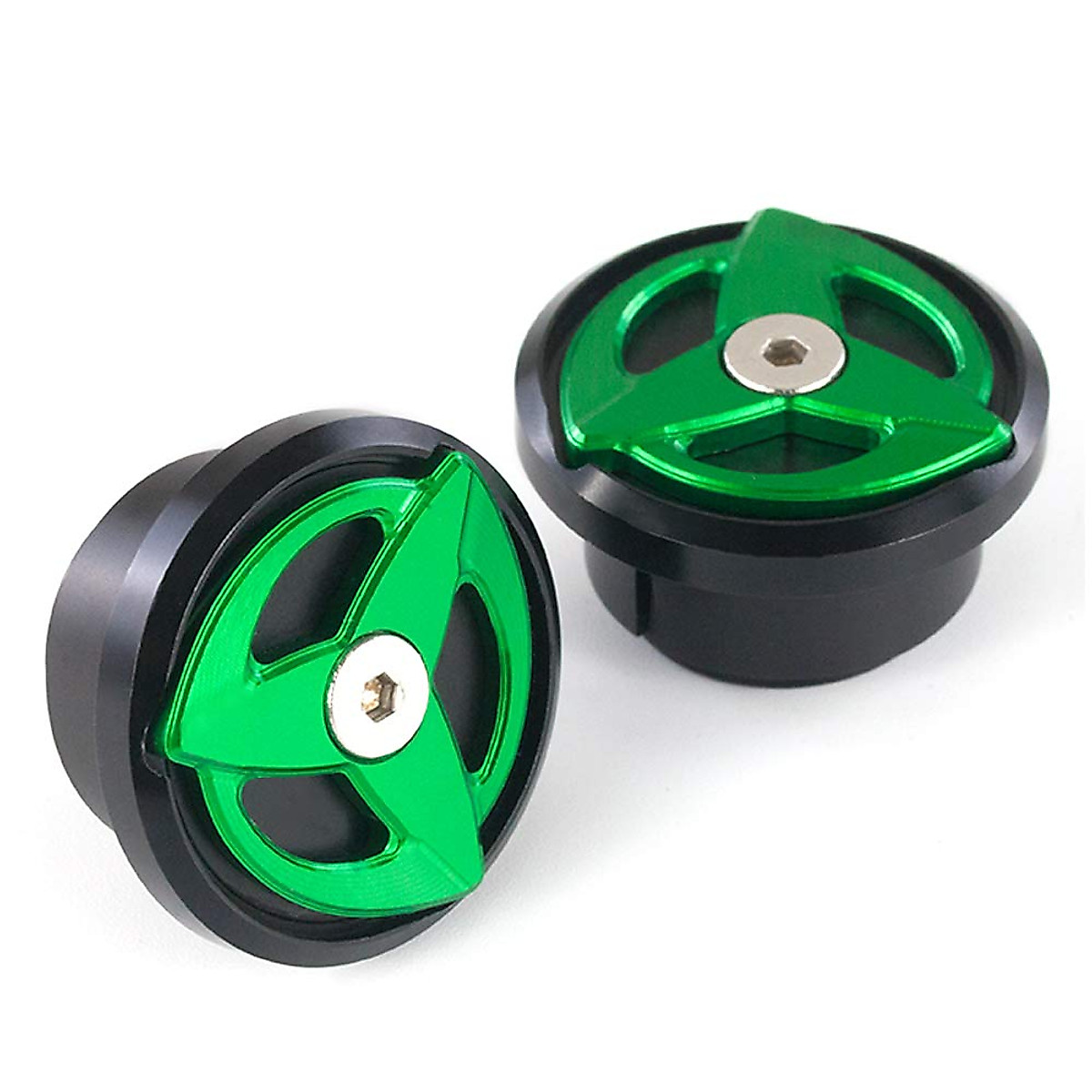 Motorcycle Frame Hole Decorative Cover Plug Cap Set Spools Sliders Stand Screws for Kawasaki EX400 Ninja 400 Z400 2018-2022 NINJA400 Z 400 (Black&Green)
