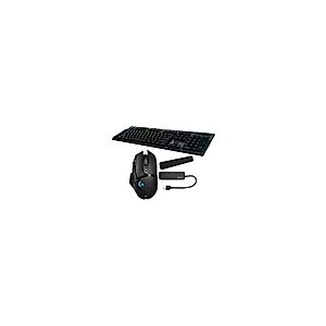 Logitech G G915 LIGHTSPEED Wireless RGB Mechanical Gaming Keyboard (GL Tactile) Bundle with Wireless Gaming Mouse, MX Palm Rest and 4-Port USB 3.0 Hub (4 Items)