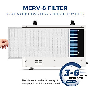 ALORAIR MERV-8 Filter Replacement Set for Basement Dehumidifiers Sentinel HD55,Sentinel HDi65(4 Pack)
