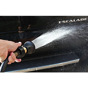 Dradco Heavy Duty Brass Fireman Style Hose Nozzle - Fits All Standard Garden Hoses - Best High Pressure Sprayer to Wash Your Car or Water Your Garden – Leak Proof - 30 Day No-Hassle Guarantee