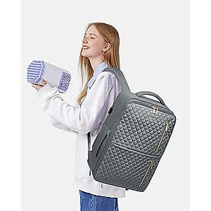 LOVEVOOK Carry On Backpack, 40L Airline Approved Travel Backpack for Women as Personal Item, Expandable 17 inch Laptop Backpack, Large Casual Daypack Waterproof Luggage Suitcase with Toiletry Bag