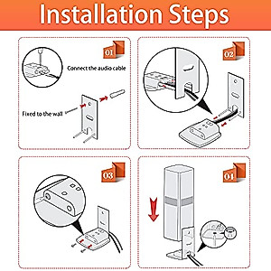 Dinghose Wall Brackets Compatible with Bose Surround Speakers 700，OmniJewel Lifestyle 650 Home Entertainment System (Black)