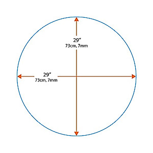 Pro Safe Glass Pro Safe 29'' Round Tempered Clear Glass Table Top - 3/8'' Thick with Flat Polish Edge