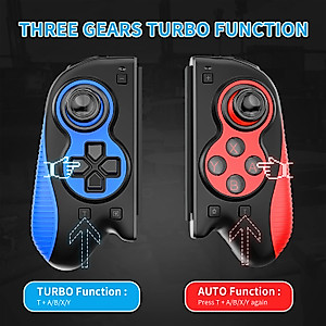 Boconna Switch Controllers Joycon Compatible with Switch/Lite/OLED, Joy Cons for Switch Support Turbo, Wake-up Function and 6-Axis Gyro, Replacement for Switch Joycon with Straps