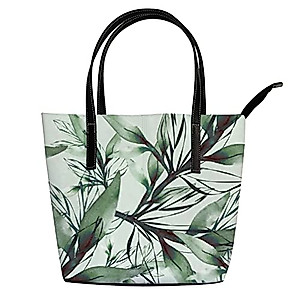 Fashion Tote Handbags Women's Soft Tote Shoulder Bag for Women Work Shopping Top Handle Satchel Bags, 15.8×4×15.4 inches,Watercolor Blade