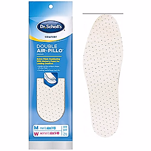 Dr. Scholl’s Comfort Double Air-Pillo Insoles, Men’s Size 7-13, Women’s Size 5-10 , 1 Pair