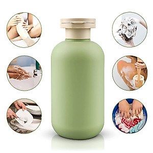 Cosywell Squeeze Bottles with Flip Cap 6.8oz Plastic Refillable Travel Containers for Toiletries Shampoo and Conditioner Bottles 2 Pack