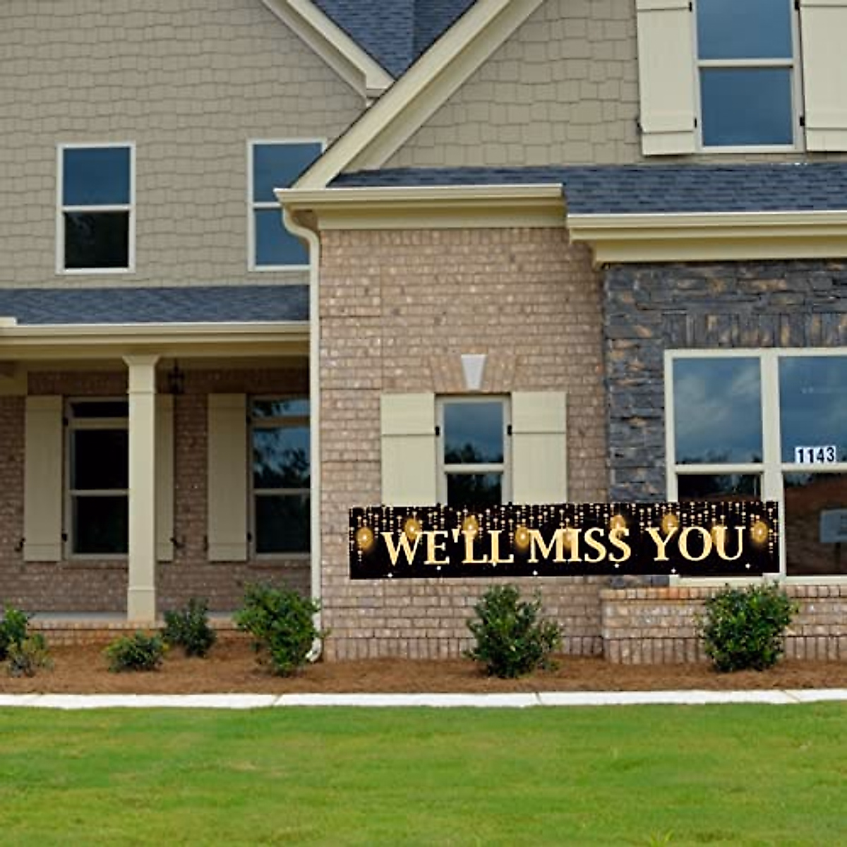 We’ll Miss You Banner Backdrop Decorations, Gratuation/Going Away/Moving/Job Change/Relocating Party Photo Booth Props Porch Sign Supplies, Retirement Décor for Outdoor Indoor (9.8x1.6ft)