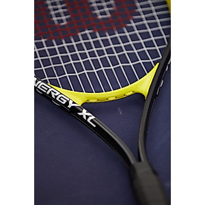 Wilson Energy XL Adult Recreational Tennis Racket - Grip Size 3 - 4 3/8", Yellow/Black