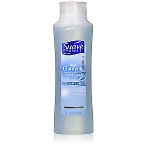 Suave Clarifying Shampoo, Family-Size – pH-Balanced & Hypoallergenic Daily Deep Cleansing Shampoo for Normal to Oily Hair, 22.5 Oz