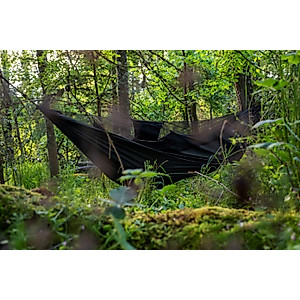 OneTigris KOMPOUND Camping Hammock with Net, Lightweight Portable Hammock with Warm Internal Cover & Tree Friendly Straps for Backpacking, Camping, Hiking, Travel, Beach, Backyard