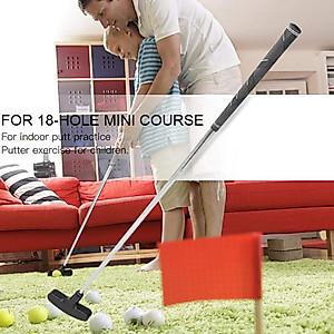 Kids Putter, 24inch Multiple Color Stainless Steel Two-Way Putter Equipment Set(Black)