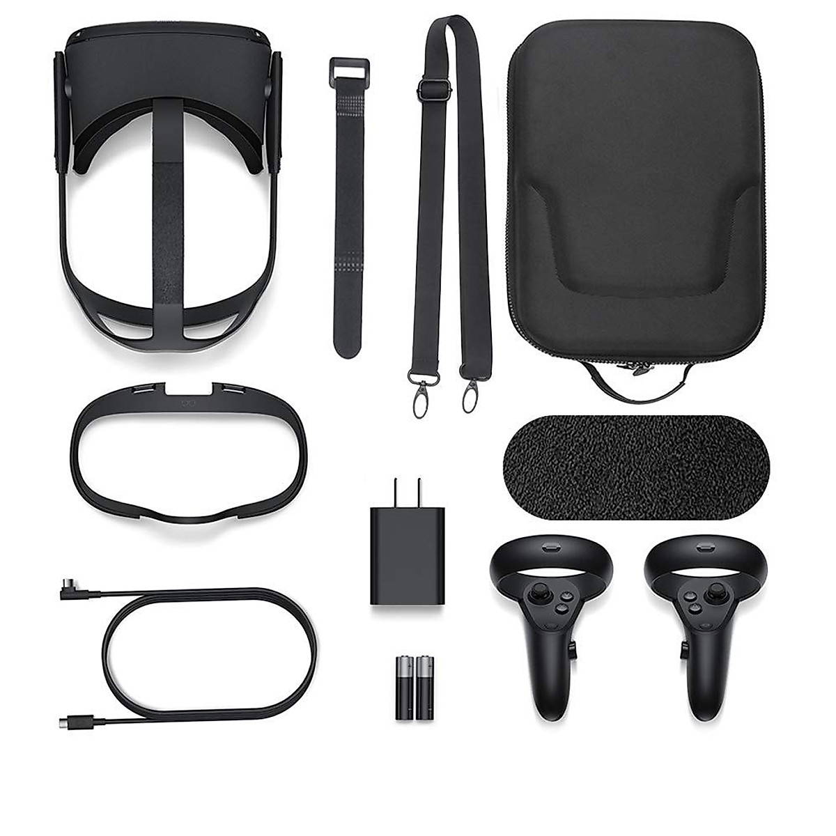 CrustPro Fashion Travel Case for Oculus Quest VR Gaming Headset and Controllers Accessories Waterproof Carrying Bag (Black)