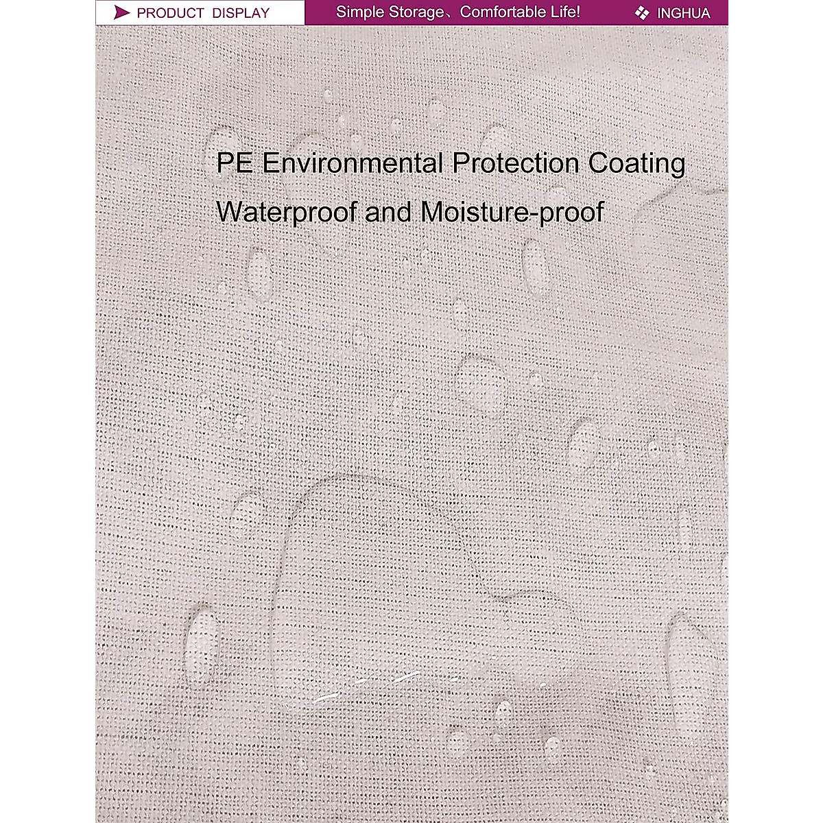 INGHUA Rectangular Storage Basket Fabric Organizer Bin for Toys,Books,Clothes,Gifts,Pets-Perfect for Home,Office,Nursery,Dorm,Shelf(Rec Grey Arrow)