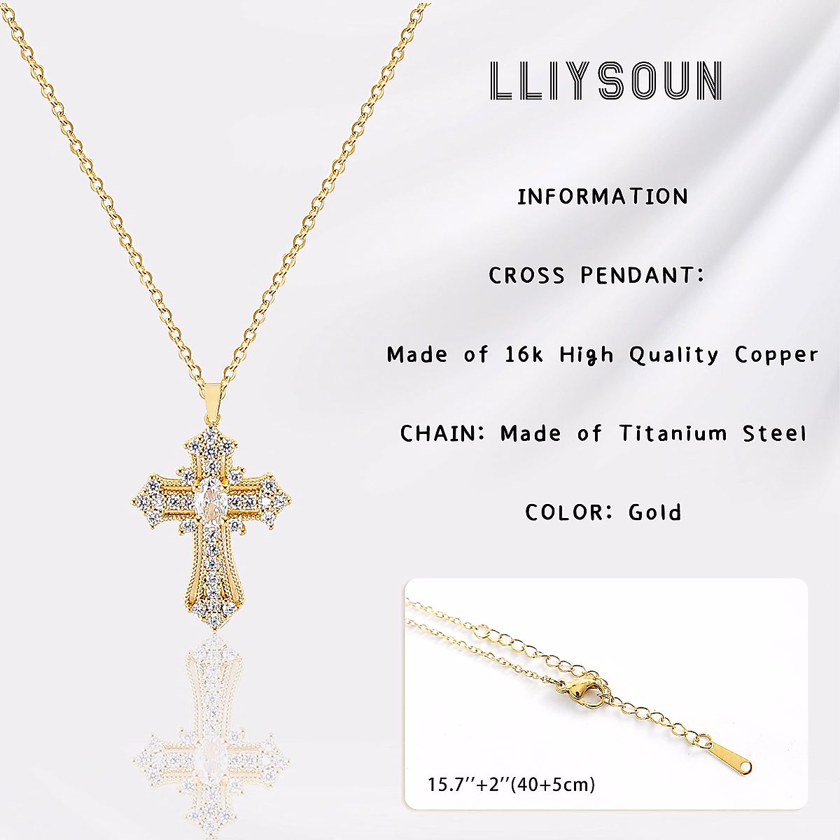 LLIYSOUN Gold Cross Necklaces for Women Jewelry Gold Cross Necklaces Gifts for Women Cross Necklace Minimalist Trendy Jewelry Valentines Day Gifts CN4