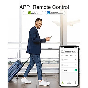 Mini Smart Plug, WISEBOT Wi-Fi Socket Works with Alexa and Google Home, Surge Protector Plug-in Outlet Remote Control and Timer Function, ETL FCC Listed,2.4G Wi-Fi Only,10A 1200W,4-Pack, White