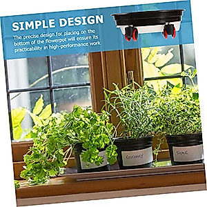 YARNOW 1pc Flower Pot Tray Planter Outdoor L Brackets Heavy Duty Outdoor Pots for Plants Plant Caster Wheels Plastic Plant Caddy Plant Container Tray Flower Pot Moving Tray Plant Pot Tray