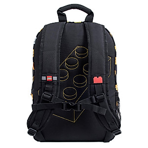 LEGO Heritage Classic Kids School Backpack Bookbag, for Travel, On-the-Go, Back to School, Boys and Girls, with Adjustable Padded Straps and Fun patterns, Minifigure