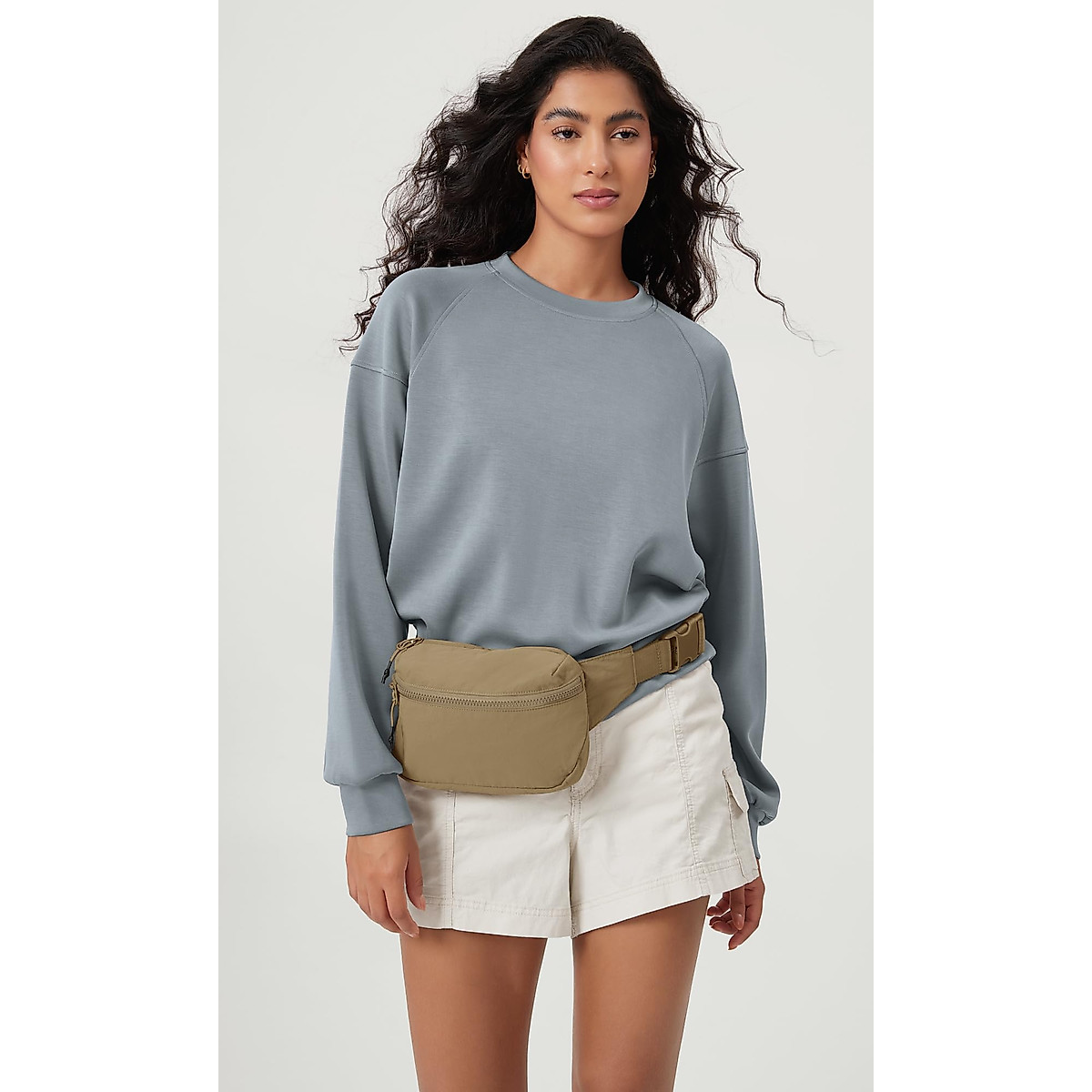 ODODOS 2L Belt Bag for Women Men, Crossbody Fanny Packs with Adjustable Strap Waist Pouch for Workout Hiking Running Travel, Field