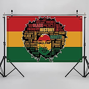 Black History Month Backdrop for Photography Black History Month Banner Pan African American Black History Month Decorations and Supplies for Party
