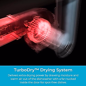 Kenmore 18" Built-In Stainless Steel Tub Dishwasher with EasyFlex 3rd Rack, SmartWash, UltraWash Plus, TurboDry, MoreSpace Adjustable Rack, Energy Star Certified, Fingerprint Resistant Stainless Steel