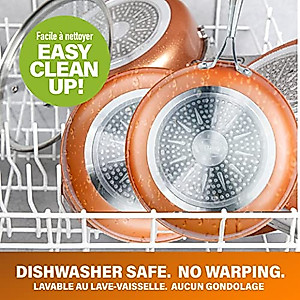 Gotham Steel 10-inch Nonstick Fry Pan Skillet with Ultra Durable Mineral and Diamond Triple Coated 100% PFOA Free, Skillet with Stay Cool Stainless-Steel Handle, Oven & Dishwasher Safe, As Seen on TV